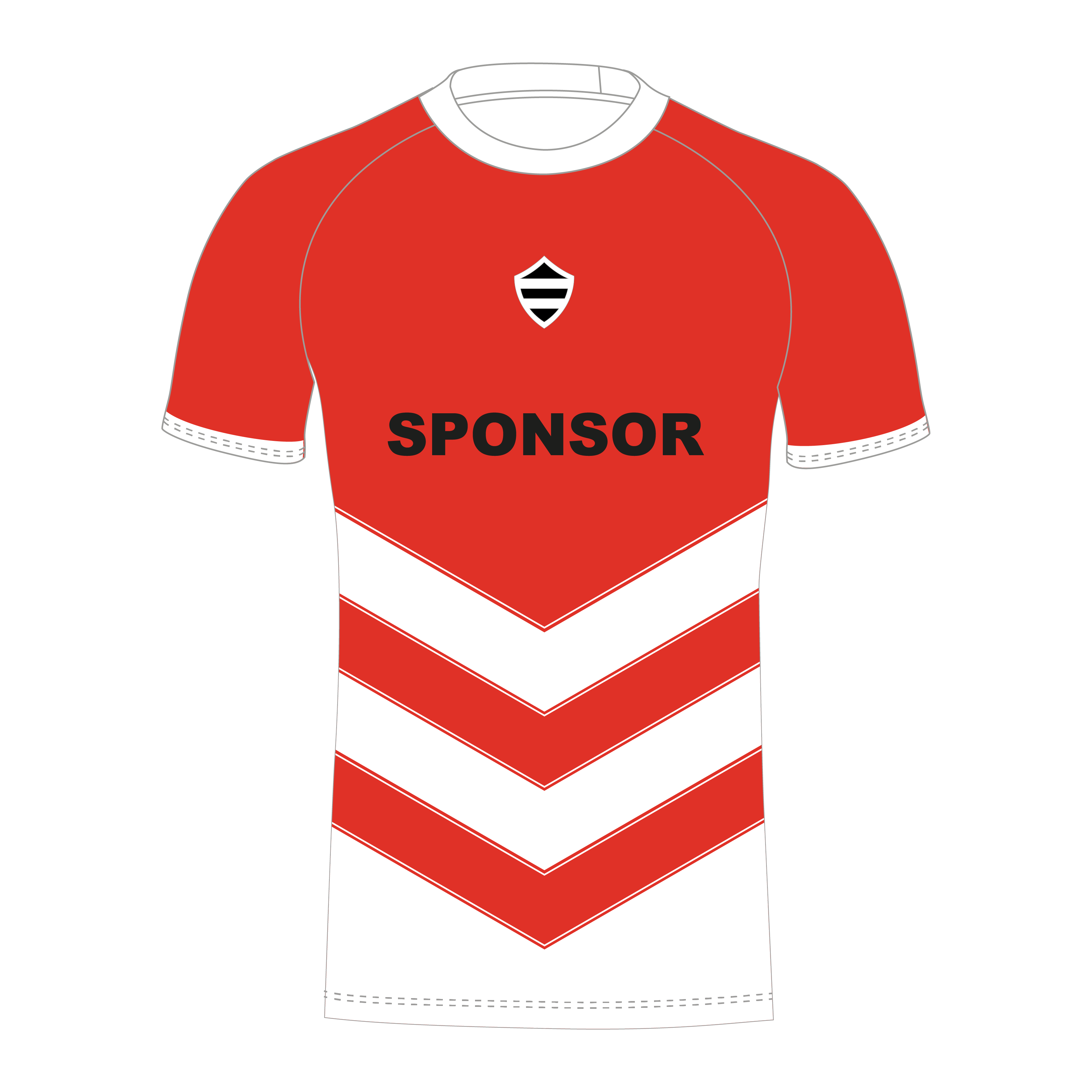 Hooped Sublimated Football Shirt Style 6