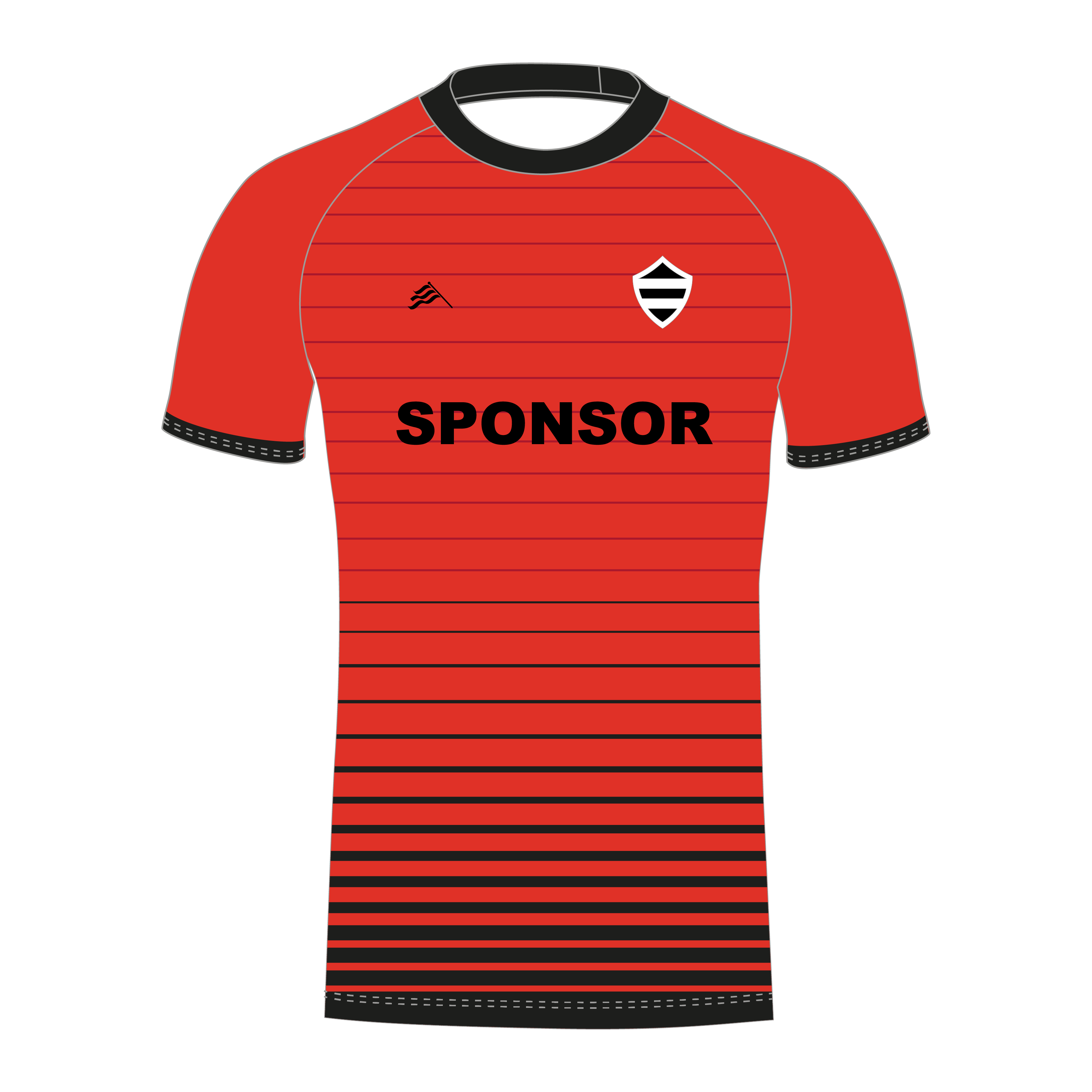 Hooped Sublimated Football Shirt Style 8